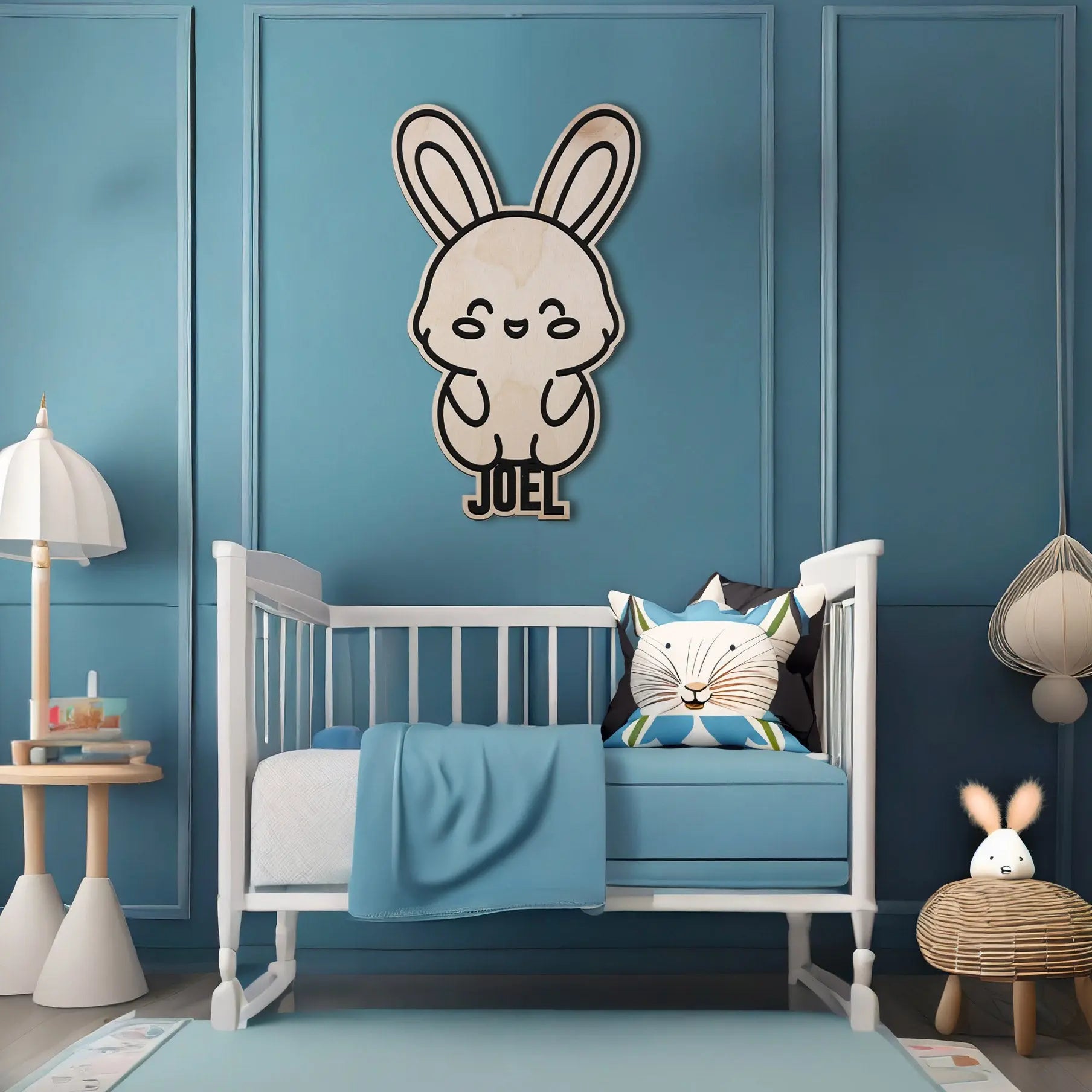 Personalized bunny name sign - Keikiwood